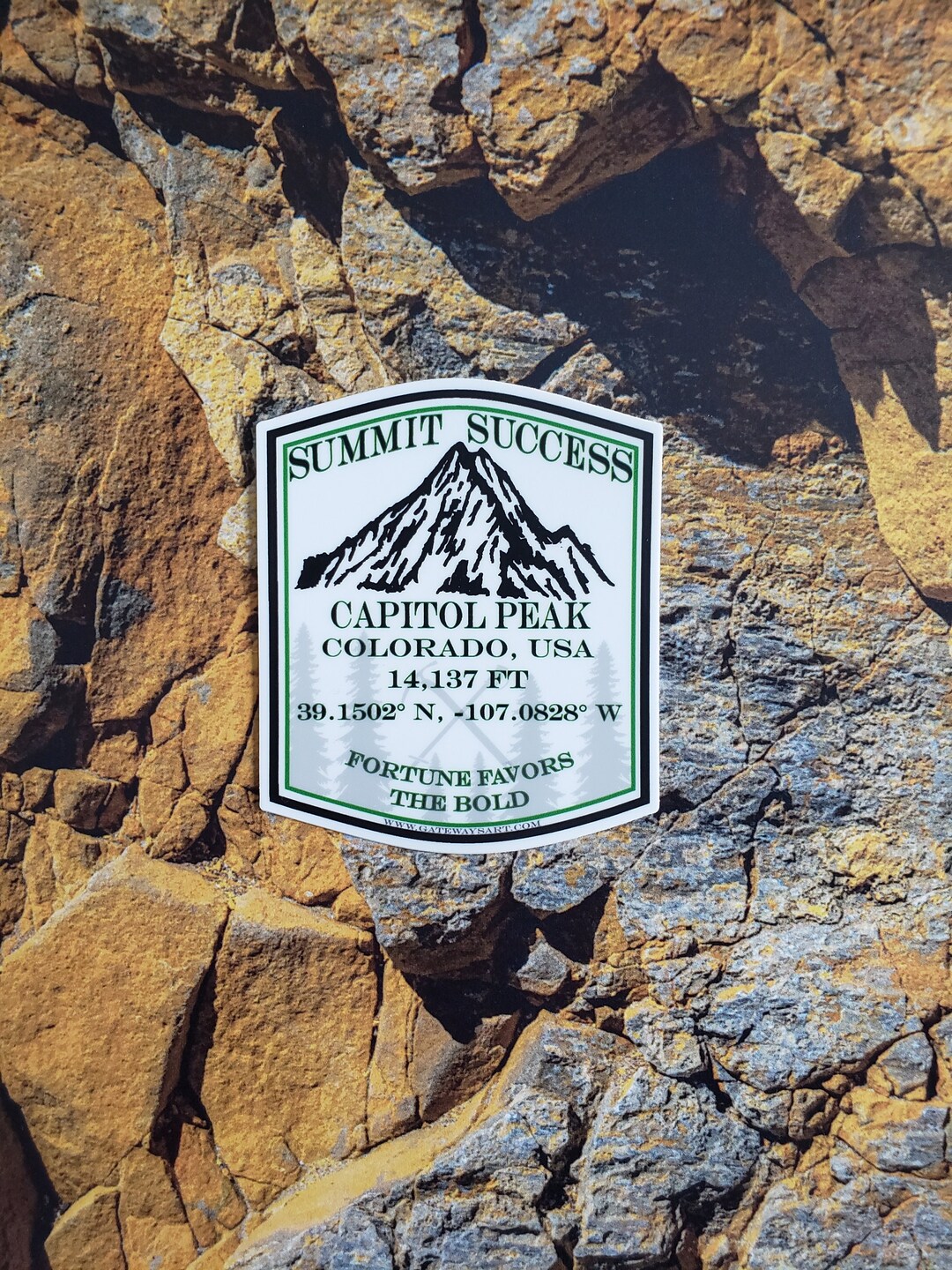 Capitol Peak | Mountain Sticker, Bumper Sticker, Car Decal, Hiking ...