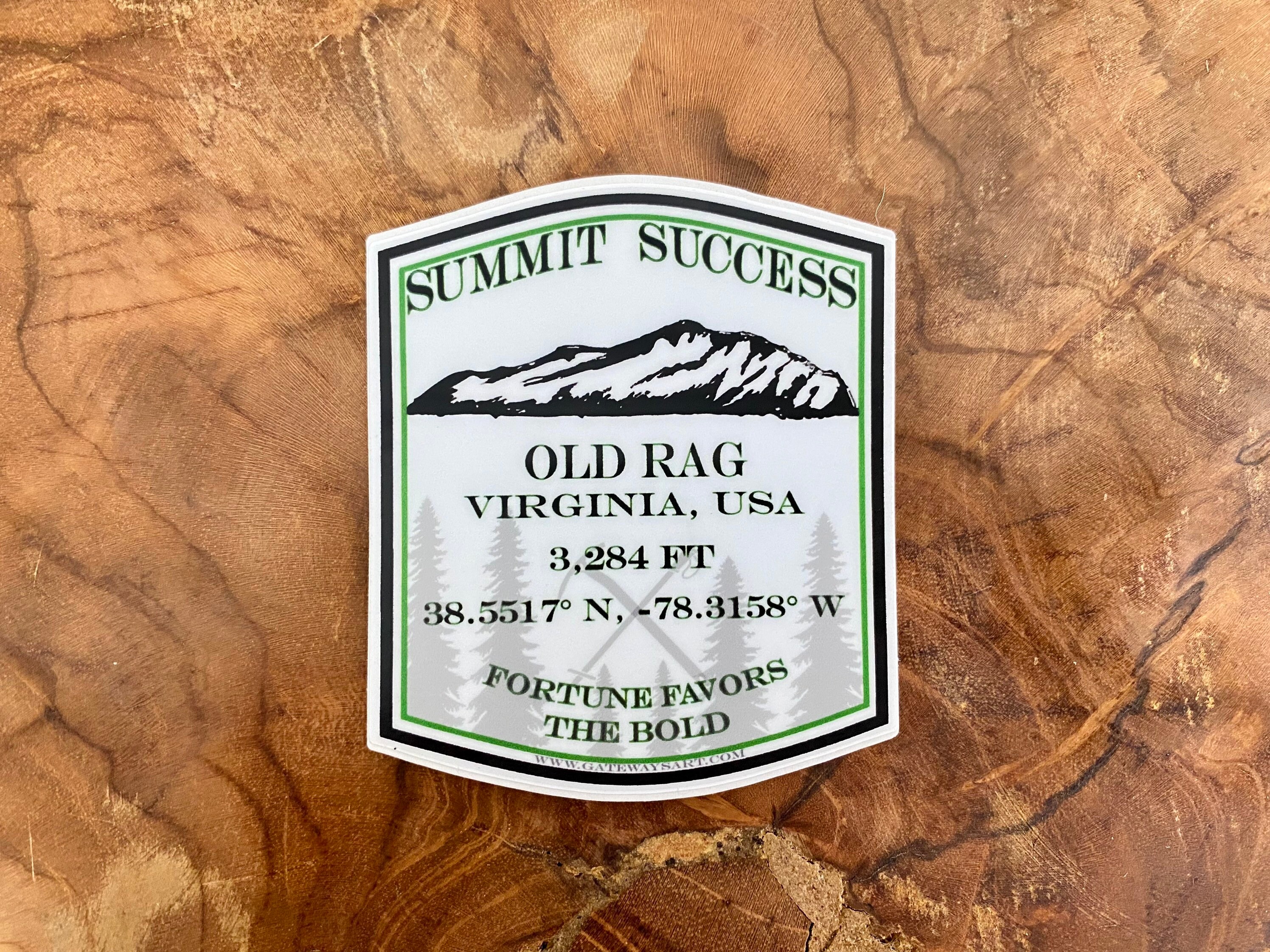 Old Rag Mountain Sticker Weatherproof Vinyl, Car Decal, Virginia Hiking ...