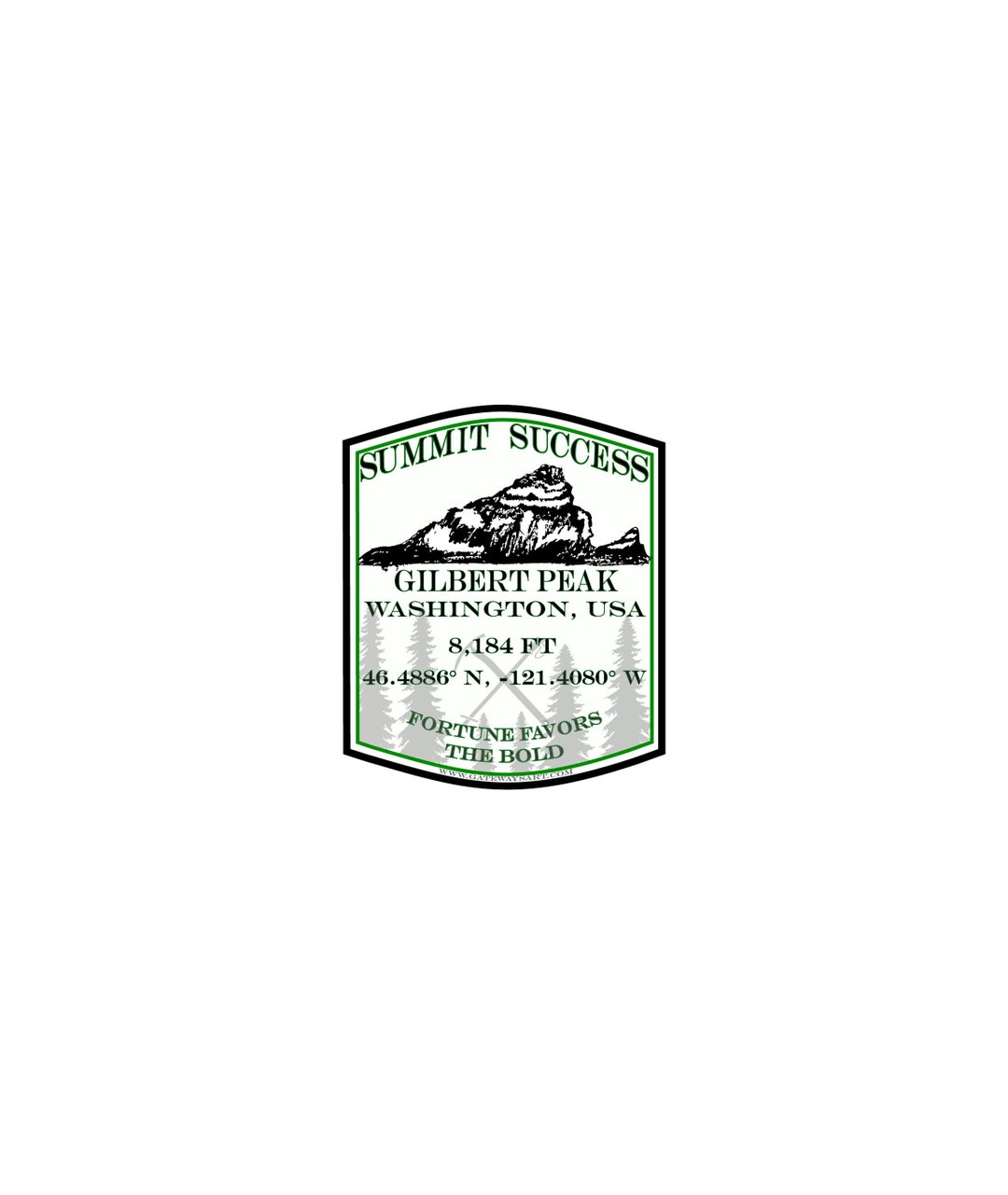 Gilbert Peak Sticker | Mountain Sticker, Bumper Sticker, Car Decal ...