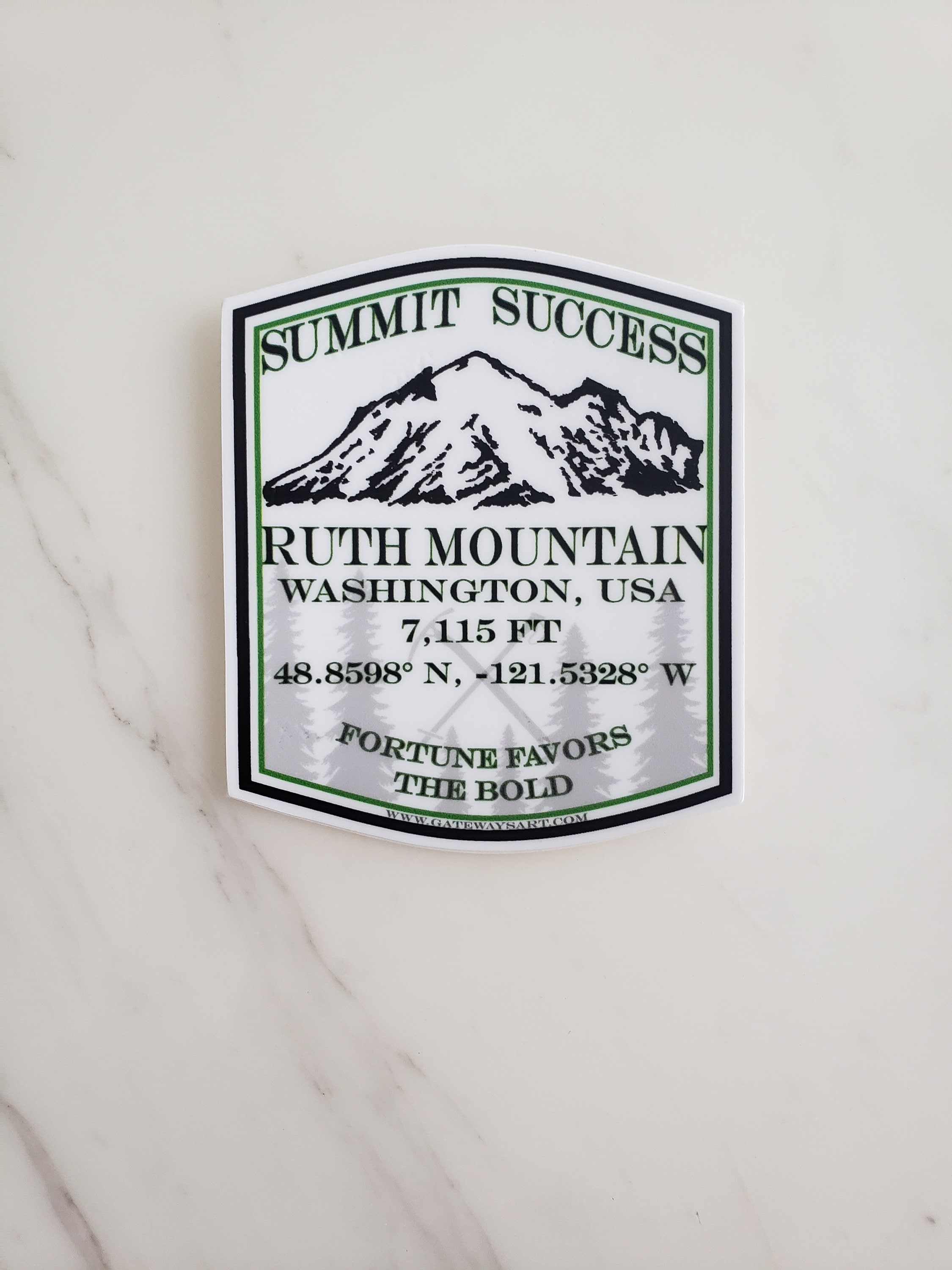 Ruth Mountain Summit Success Sticker, Weatherproof Vinyl Decal - Etsy