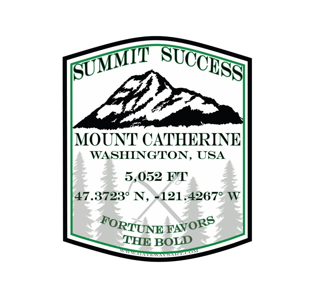Mt Catherine Sticker | Mountain Sticker, Bumper Sticker, Car Decal ...
