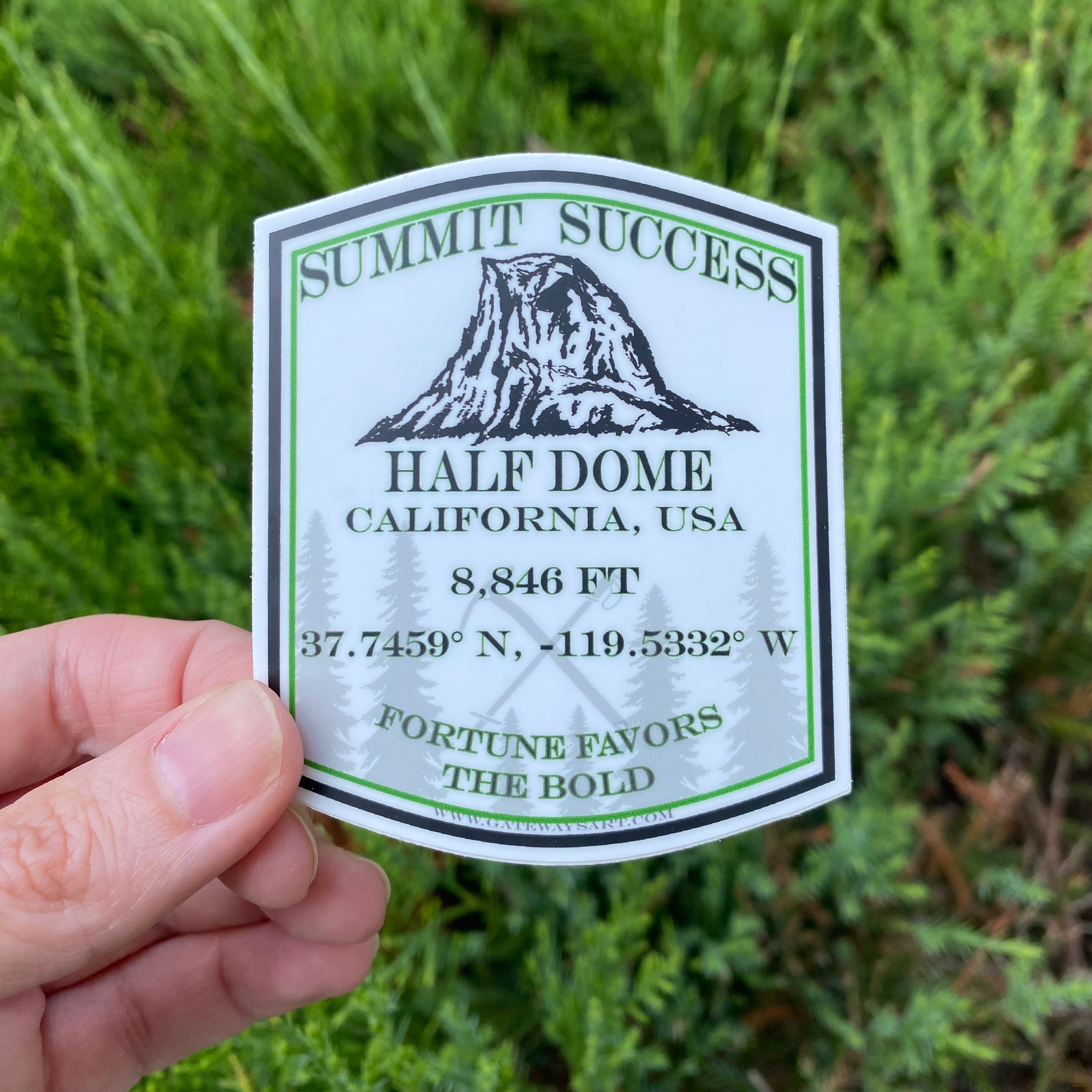 Half Dome Sticker | Yosemite, Mountain Sticker, Bumper Sticker, Hiking ...