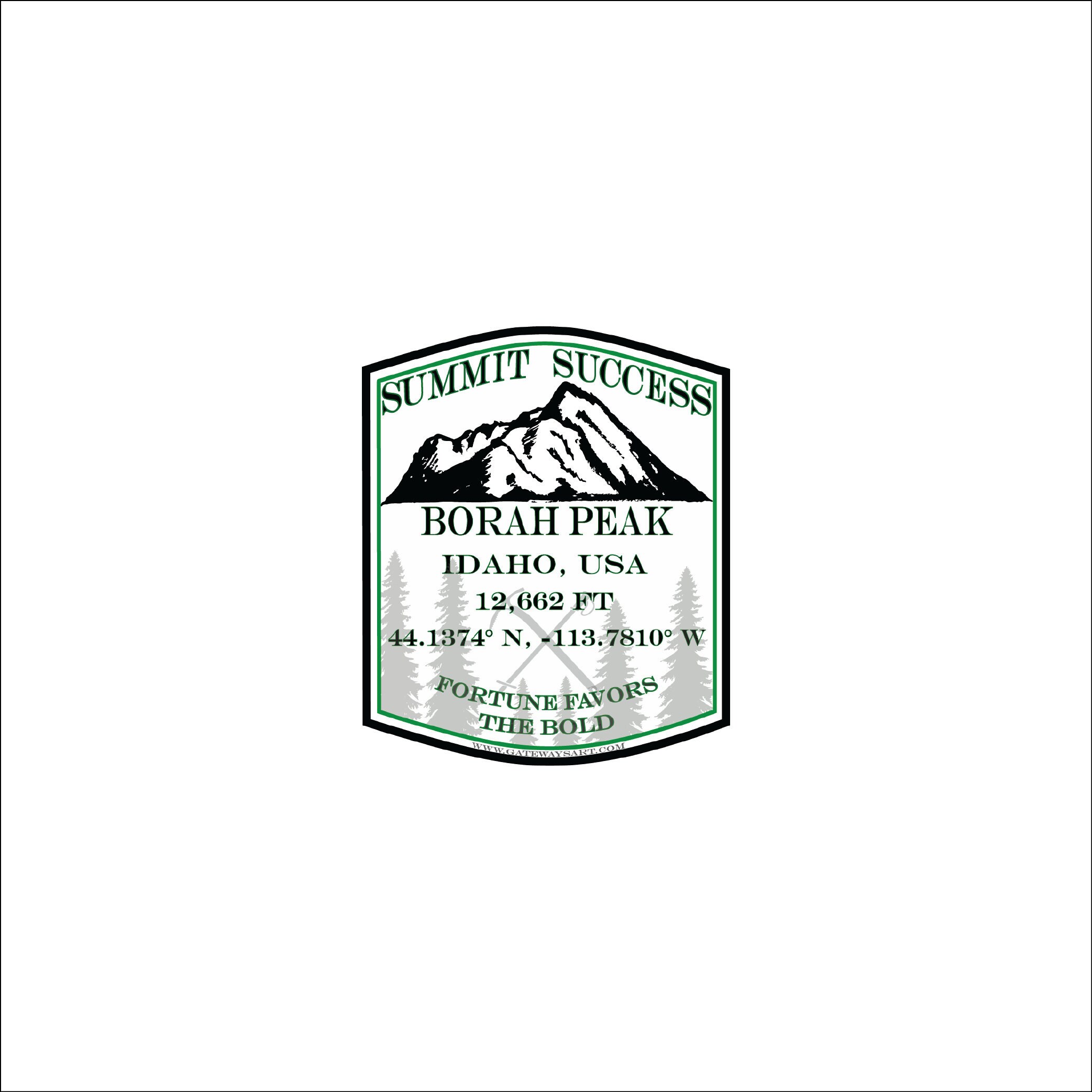 Borah Peak Sticker Mountain Sticker, Bumper Sticker, Car Decal, Hiking ...