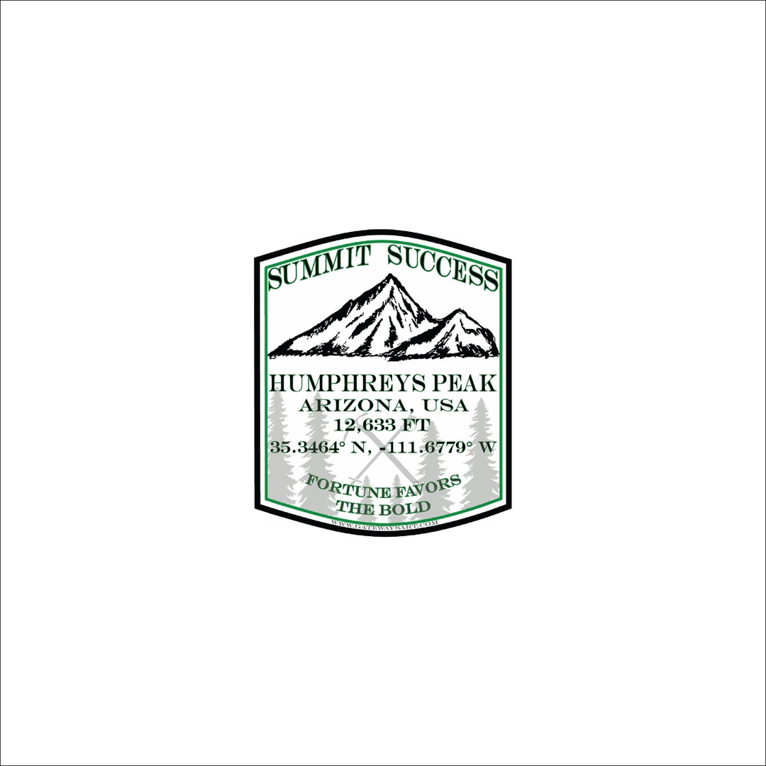Humphreys Peak Sticker | Mountain Sticker, Bumper Sticker, Car Decal ...