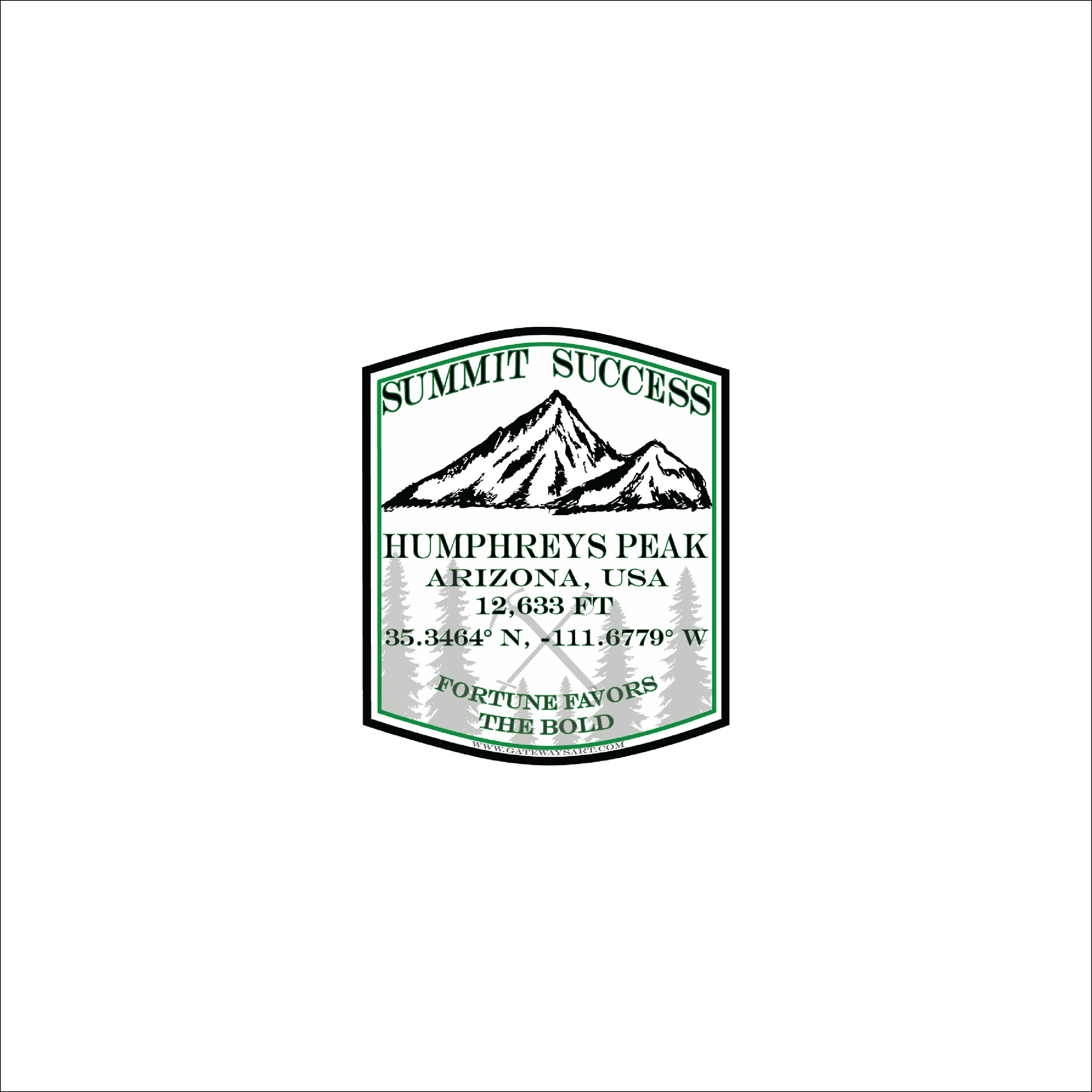 Humphreys Peak Sticker | Mountain Sticker, Bumper Sticker, Car Decal ...