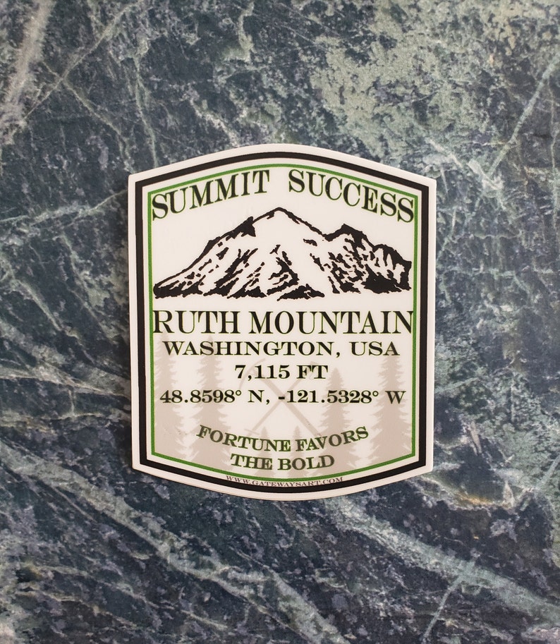 Ruth Mountain Summit Success Sticker, Mountain Sticker, Car Decal ...