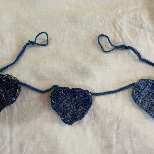 Crochet Heart Banner - Etsy