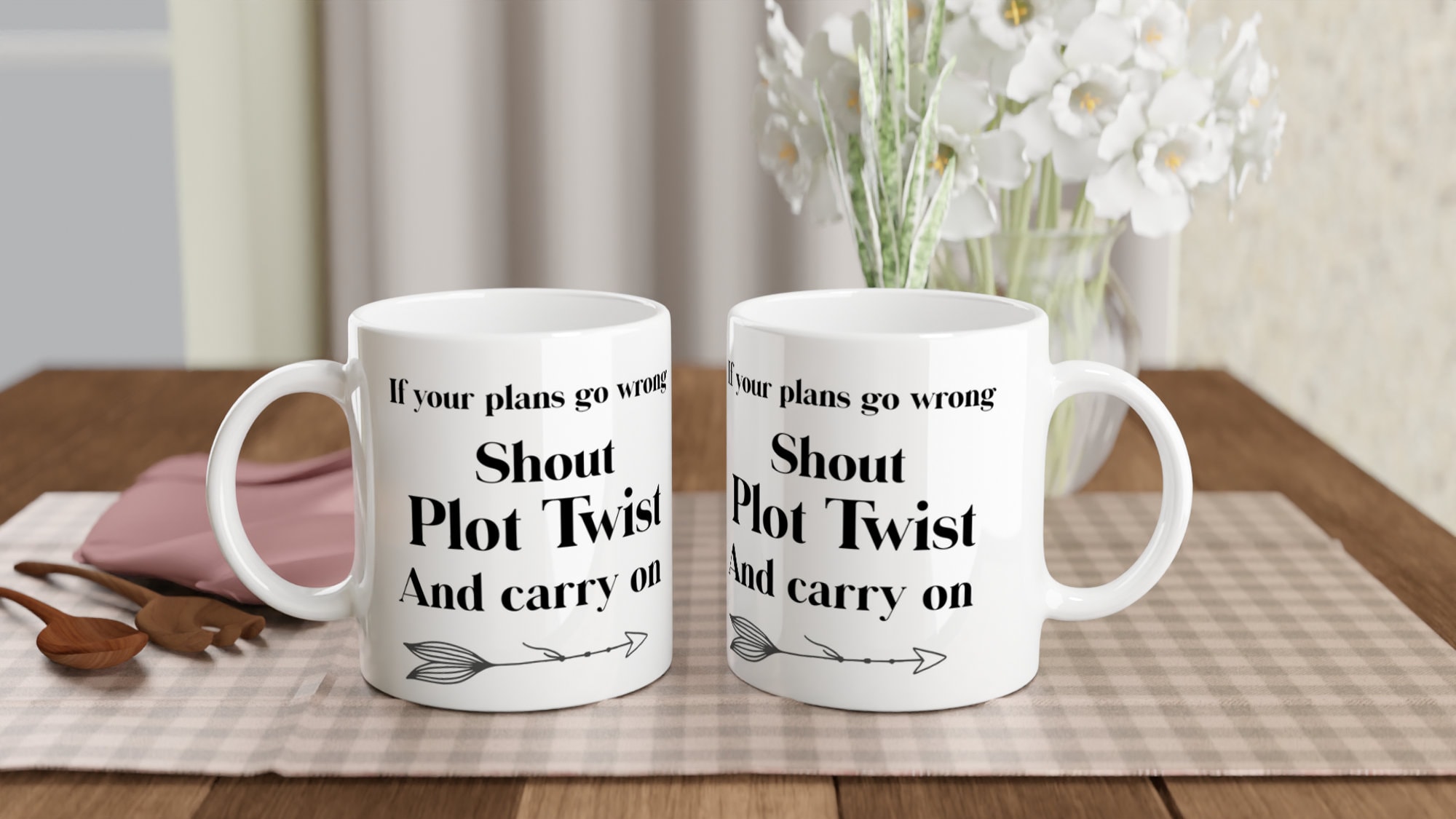 Printed Inspirational Mug Shout Plot Twist Gift for Him Gift for Her ...