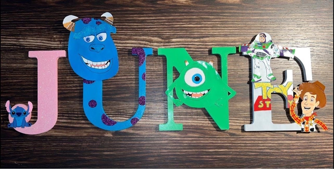 Custom Letter WITH Characters ANY THEME - Etsy