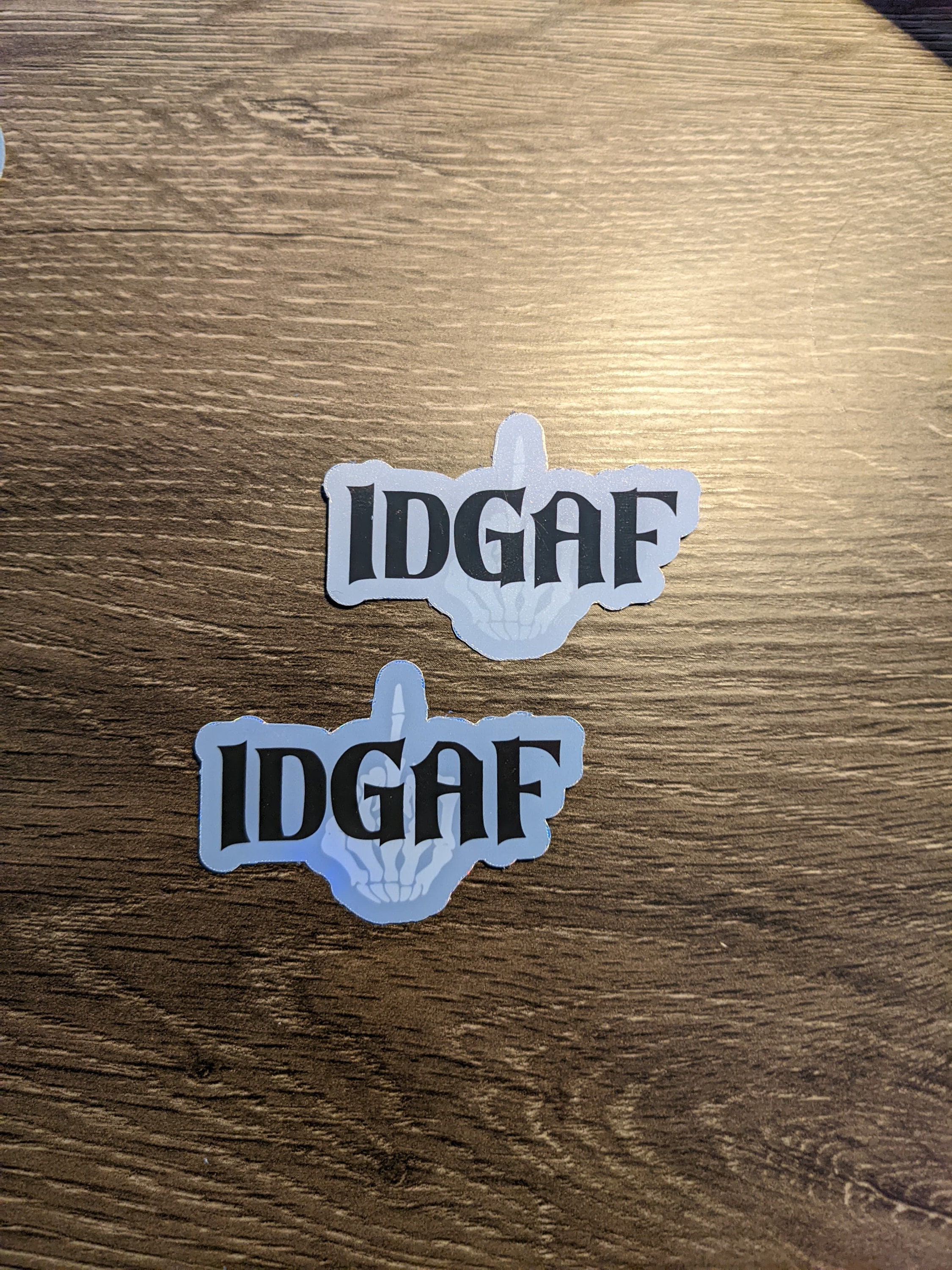 Holographic idgaf Crude Funny Sticker Custom - Etsy