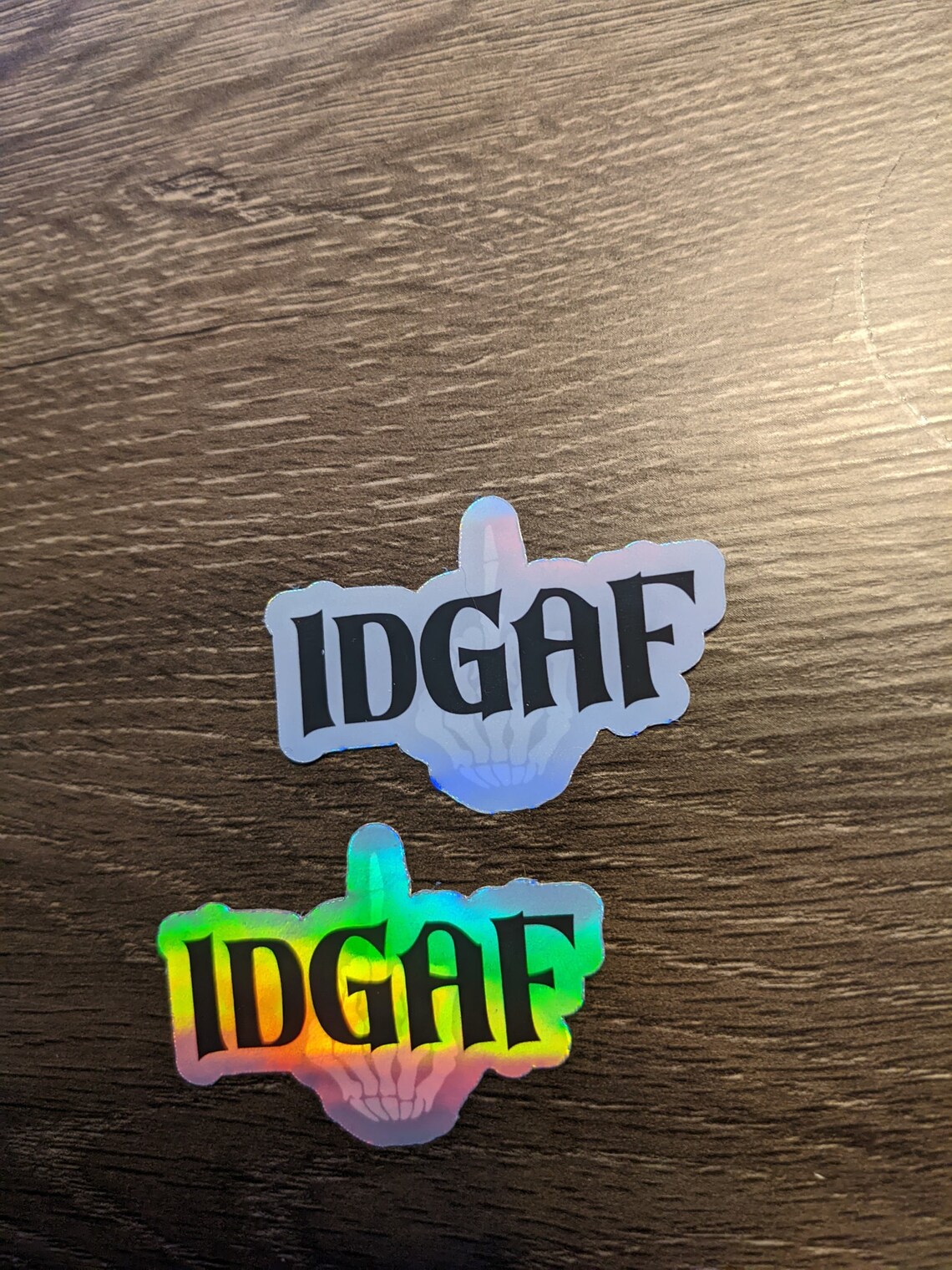 Holographic idgaf Crude Funny Sticker Custom - Etsy