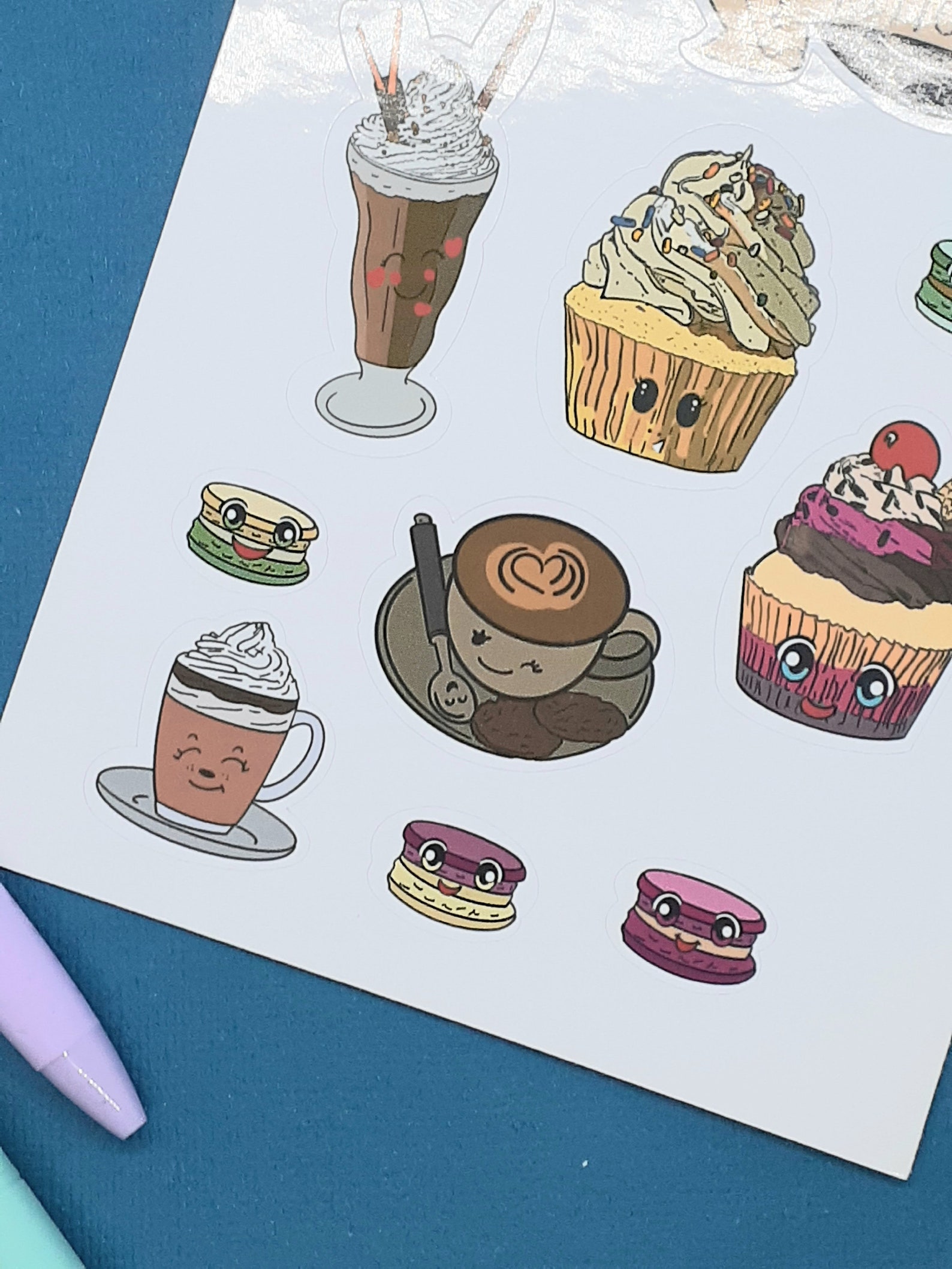 Cute Cafe Stickers / Cafe Planner Stickers / Kawaii Cafe / | Etsy