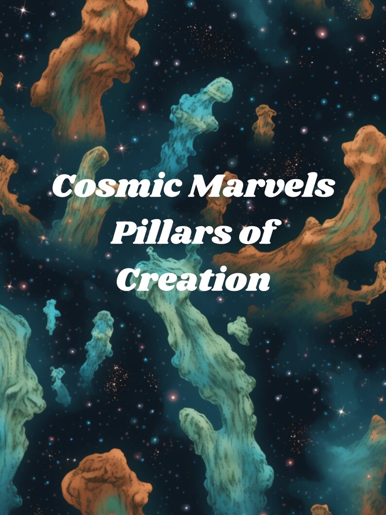 Cosmic Marvels Pillars of Creation Digital Art - Etsy