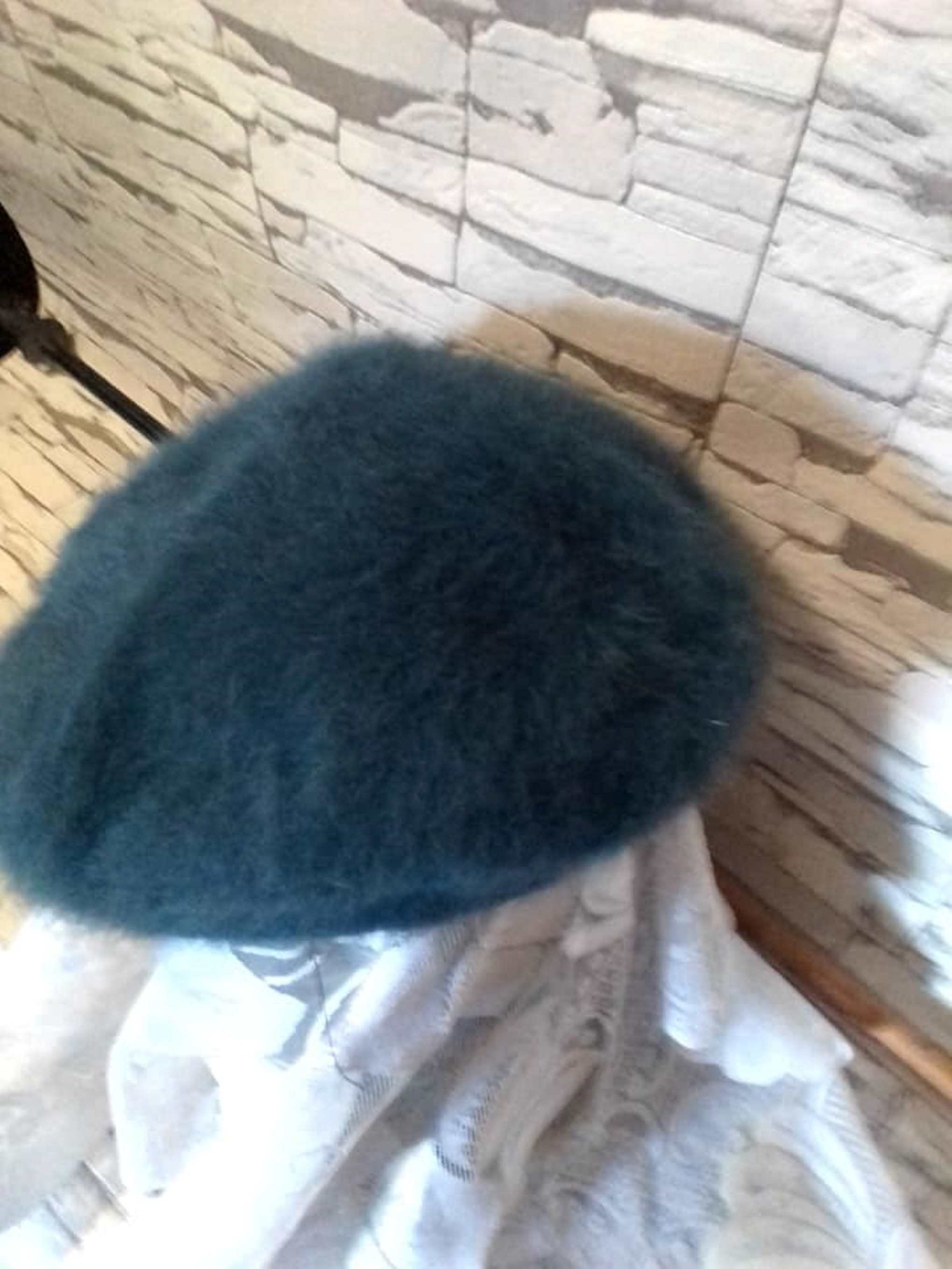Bermona Model Blue Fluffy Beret /england 60s - Etsy