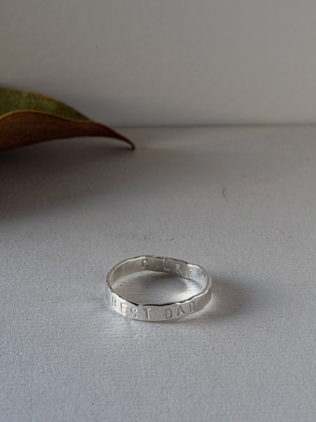 Handmade Engraved Sterling Silver Band Ring: Custom Coordinates, Date ...