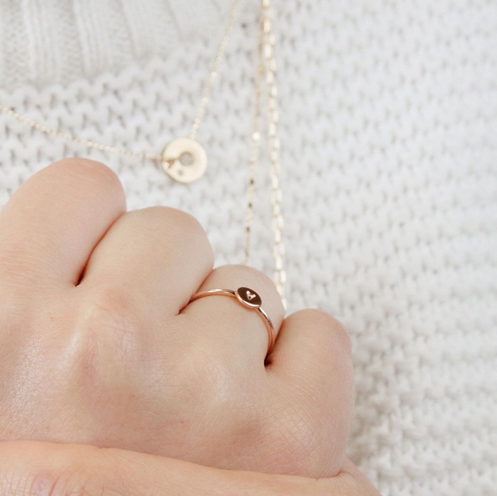 Anillo con inicial Anillo personalizado con inicial anillo | Etsy