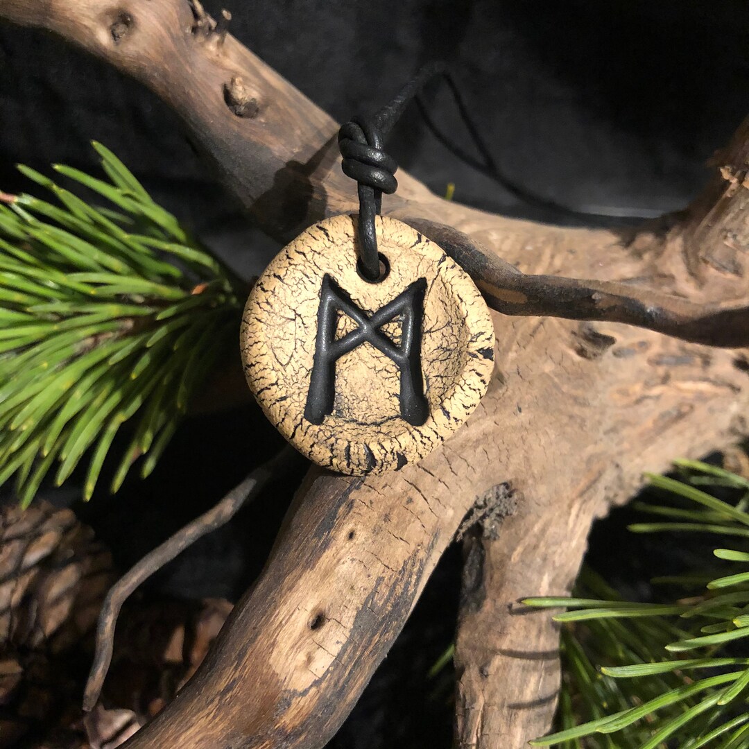 Viking Rune Mannaz Rune Pendant/rune Necklace - Etsy
