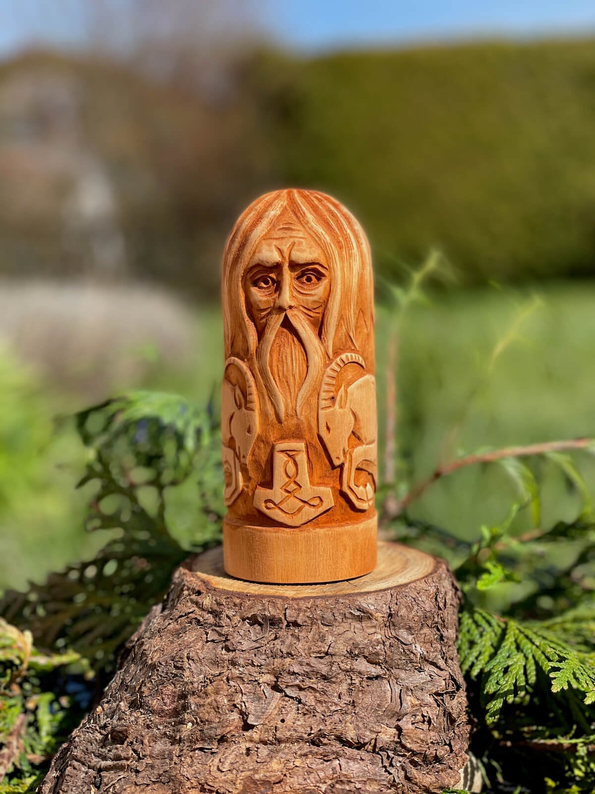Carved God Figure – Thor the God of Thunder - Norse Gods - Germanic ...