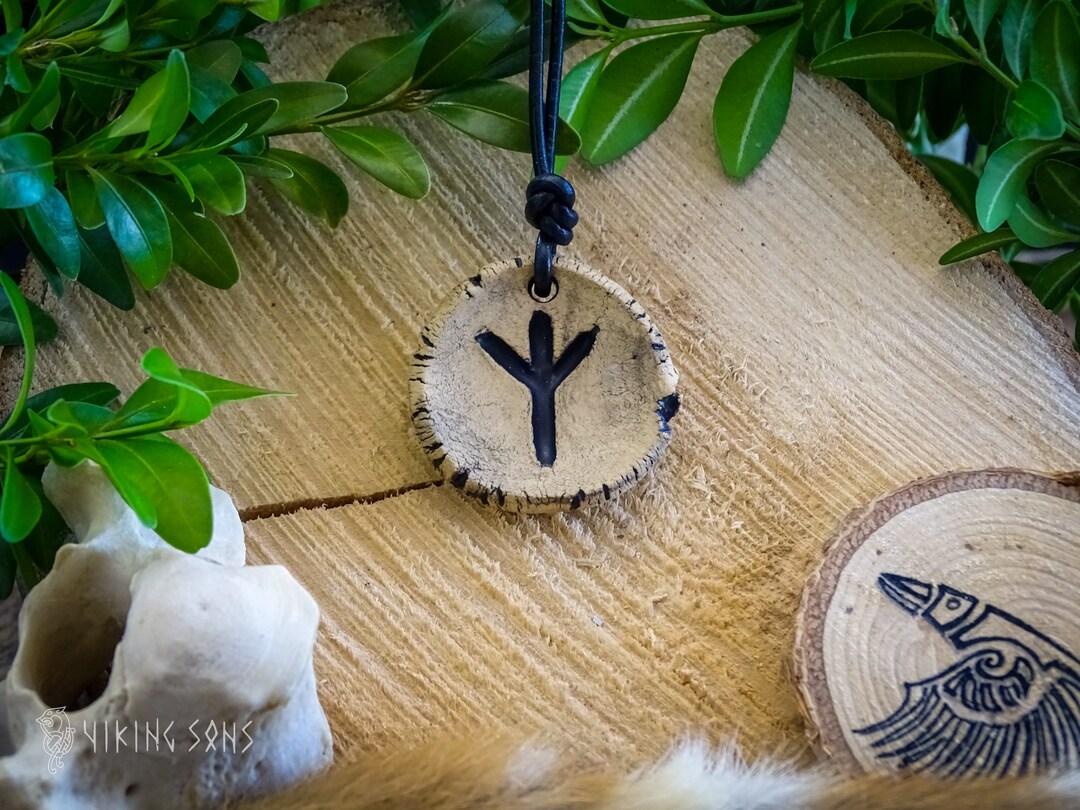 Viking Rune Algiz Rune Pendant/rune Chain - Etsy