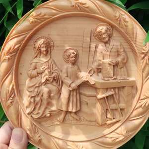 The Holy Family Figurine, Jesus Virgin Mary and Saint Joseph Statue ...