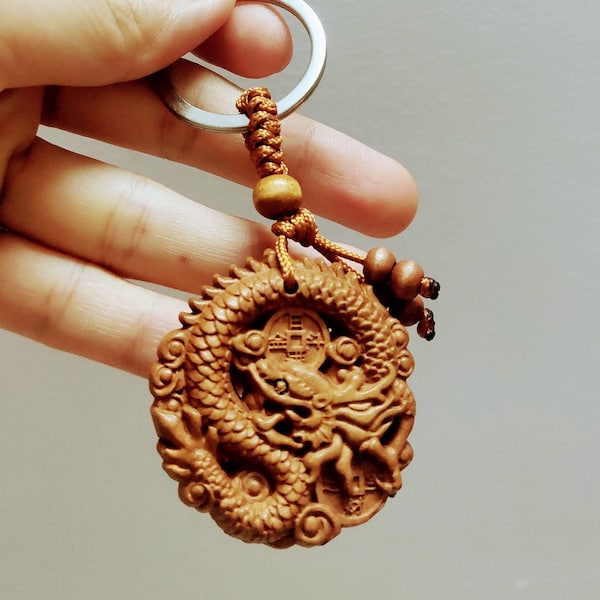 Chinese Dragon Keychain - Etsy