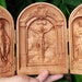 The Holy Family Figurine Triptych of Jesus Virgin Mary and - Etsy