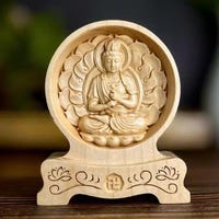 Vairocana Buddha Altar Tablet. Dainichi Nyorai With Mantra of Light for ...