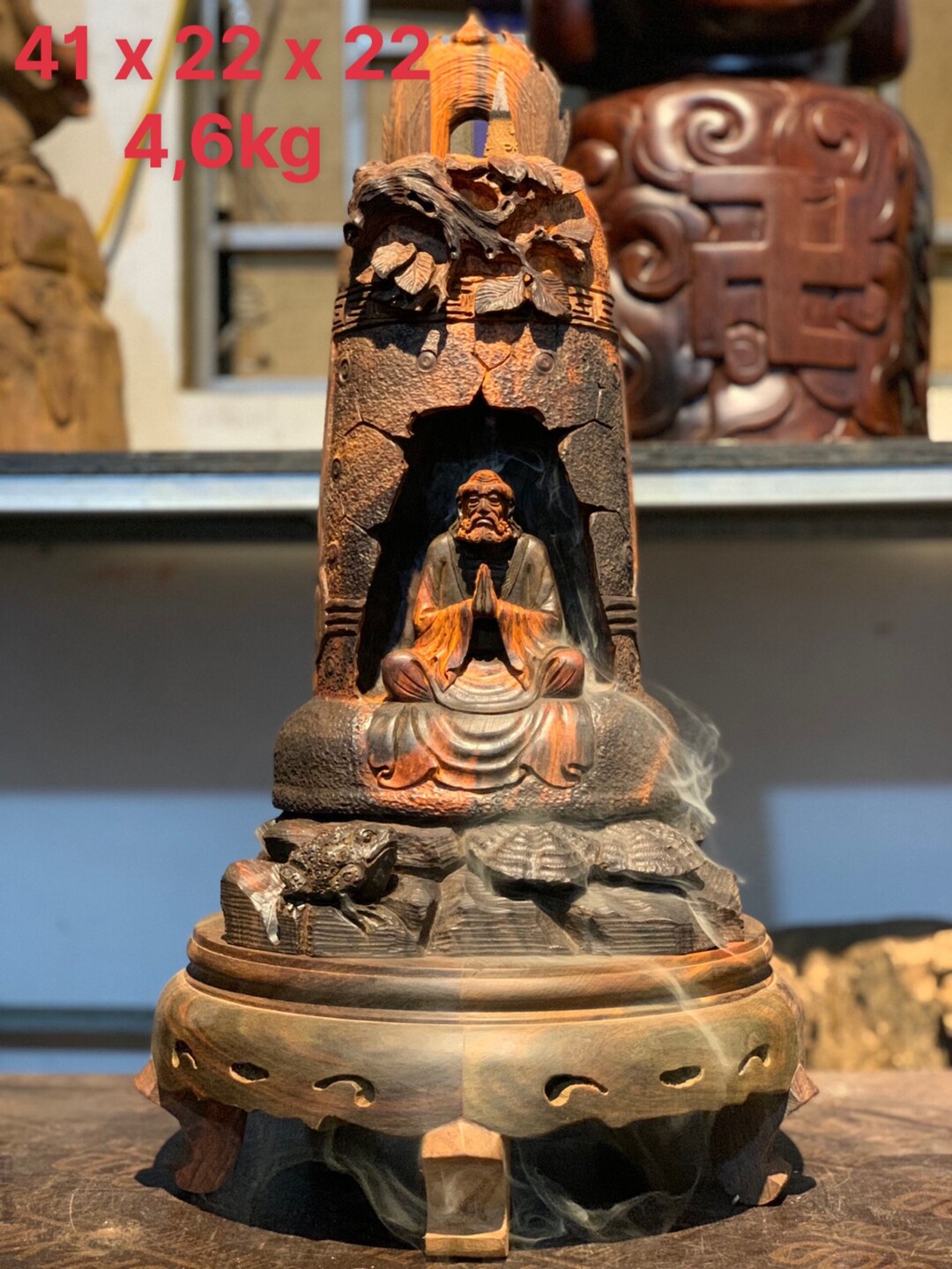 Bodhidharma Statue, Big Size Dharma Zen Master Statue Meditating Made ...