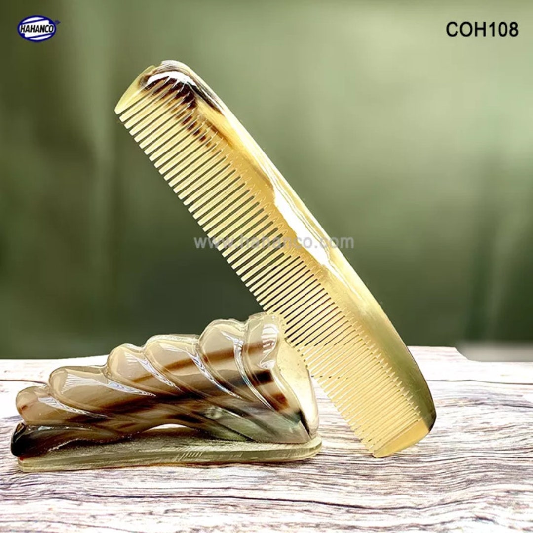 Handmade Buffalo Horn Hair Comb, Anti-static Scalp Massage Brush - Etsy