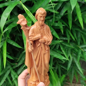 Saint Joseph Carpenter Wooden Statue, Wooden Statue of Saint Joseph the ...