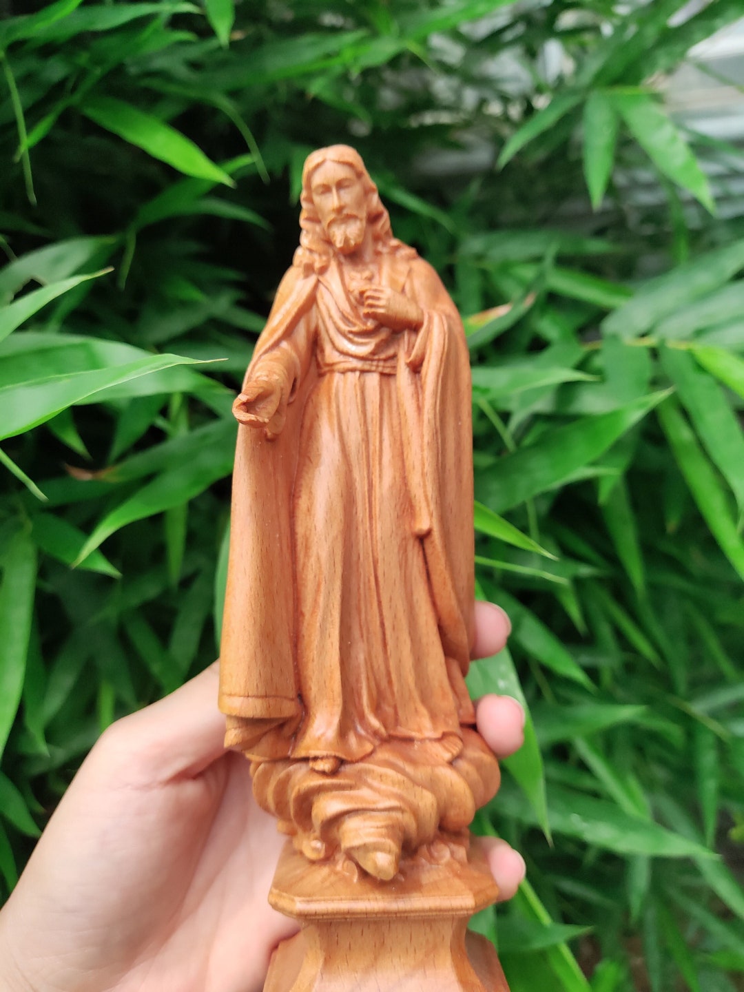 Jesus Christ Blessing's Wooden Statue, Jesus Christ Blessing's Relief ...