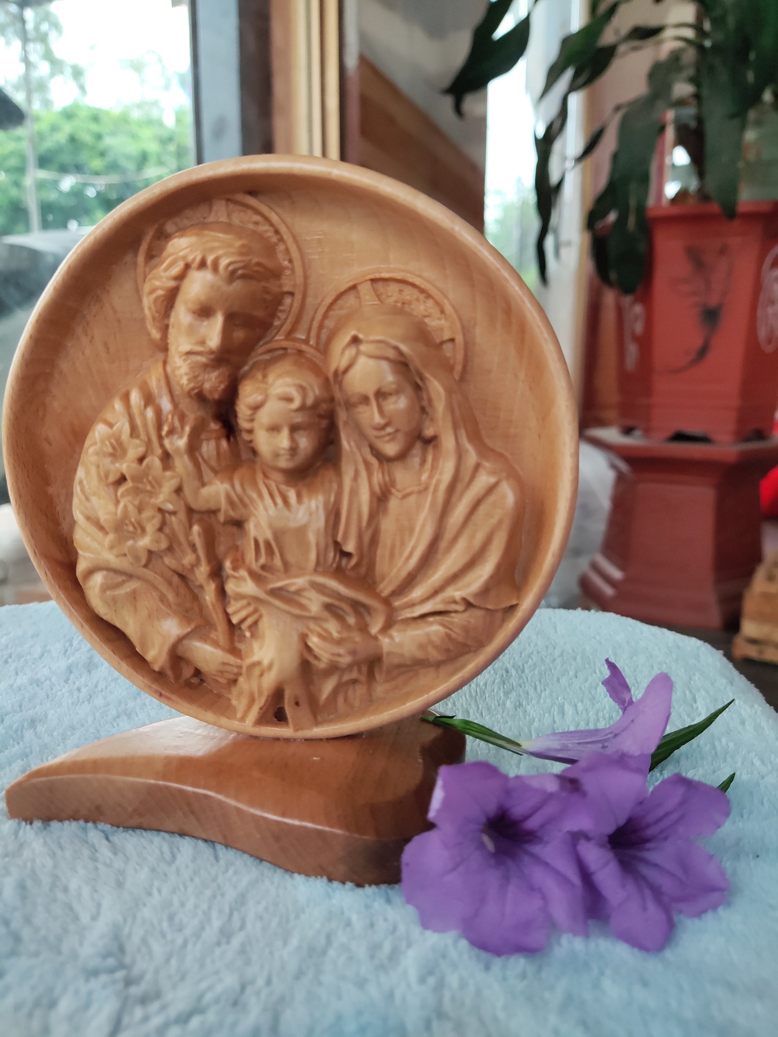 The Holy Family Figurine Jesus Virgin Mary and Saint Joseph - Etsy