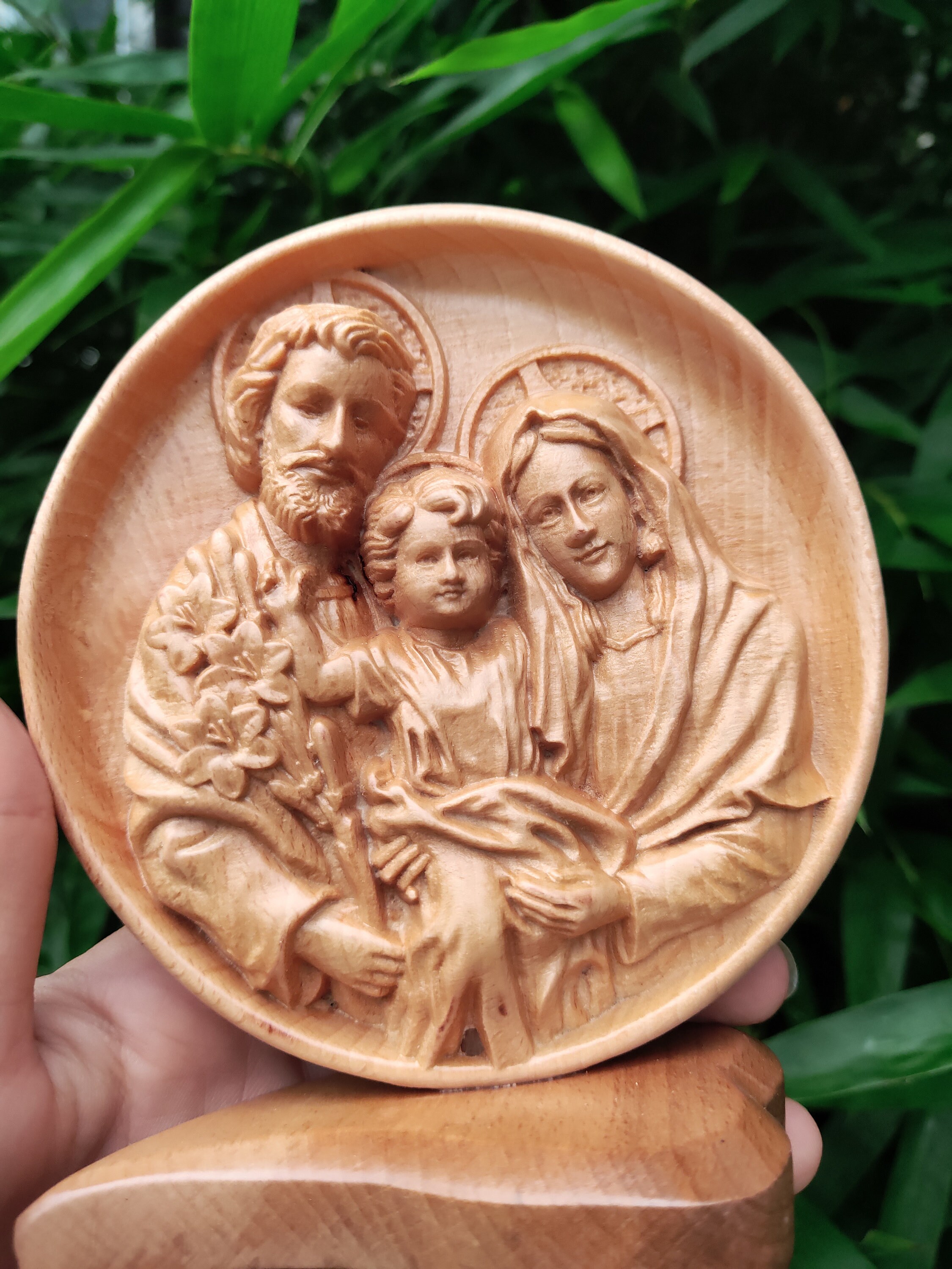 The Holy Family Figurine Jesus Virgin Mary and Saint Joseph - Etsy