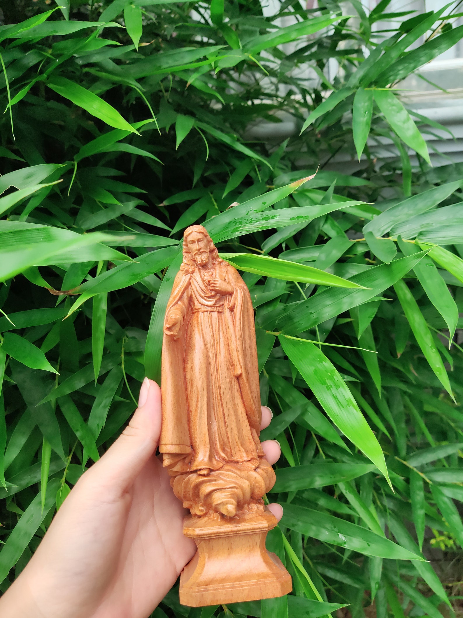 Jesus Christ Blessing's Wooden Statue, Jesus Christ Blessing's Relief ...