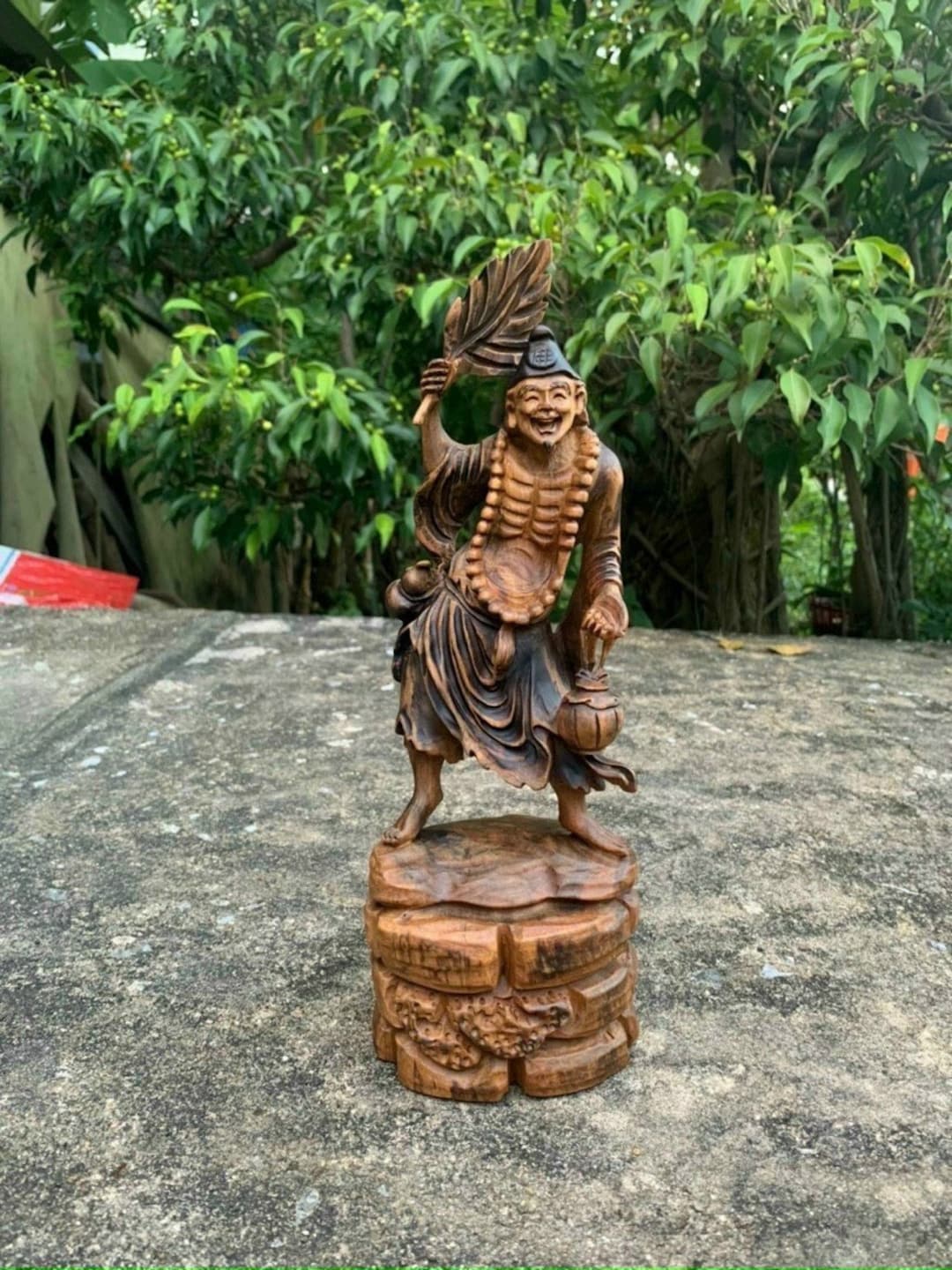 Ji Gong Wooden Statue, Ji Gong Figurine, Reincarnated Buddha, Jigong ...