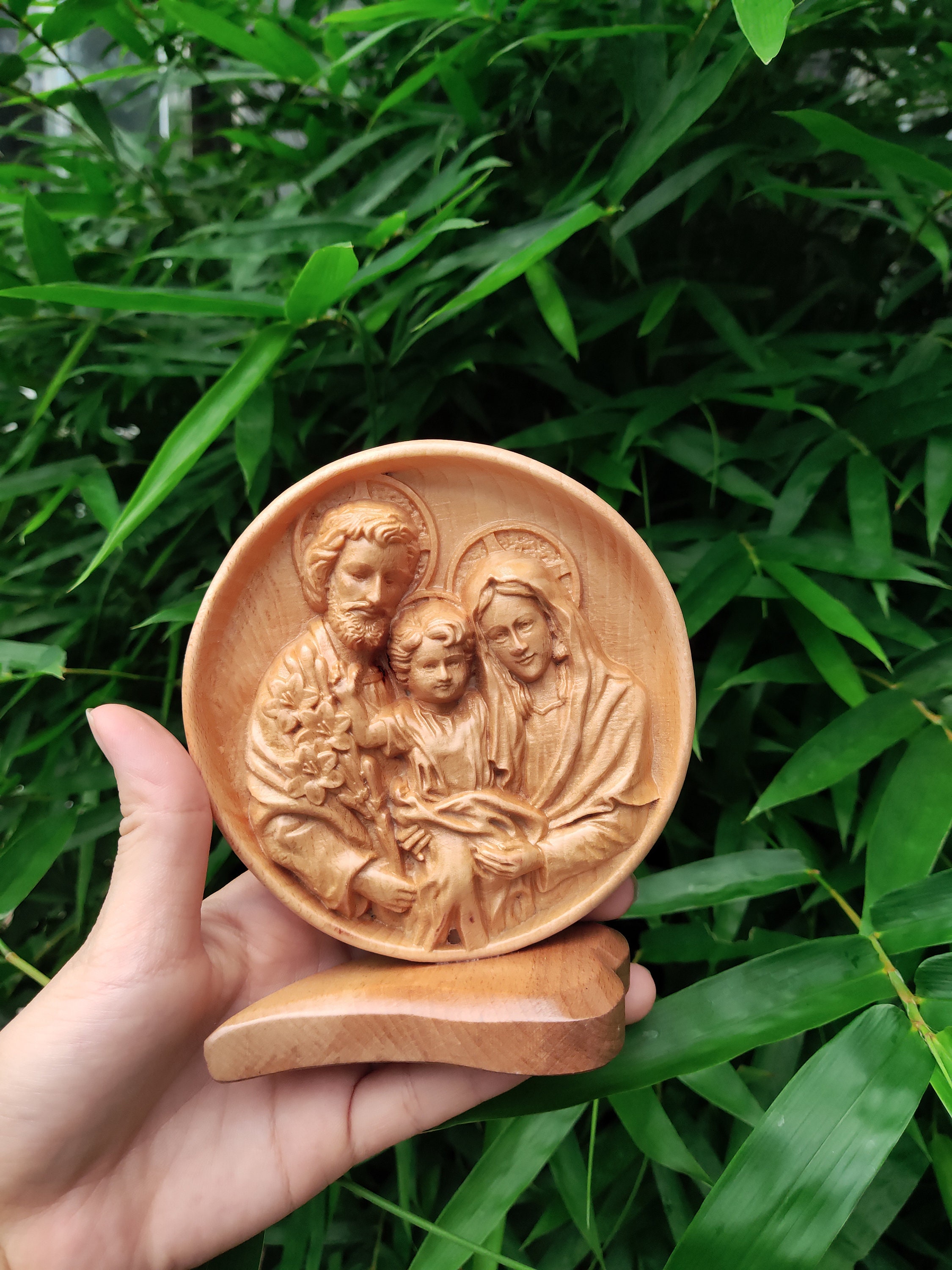 The Holy Family Figurine Jesus Virgin Mary and Saint Joseph - Etsy