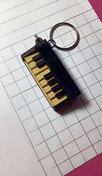 Personalized Wooden Piano Keychain | Mini Keyboard Key Ring | Custom ...