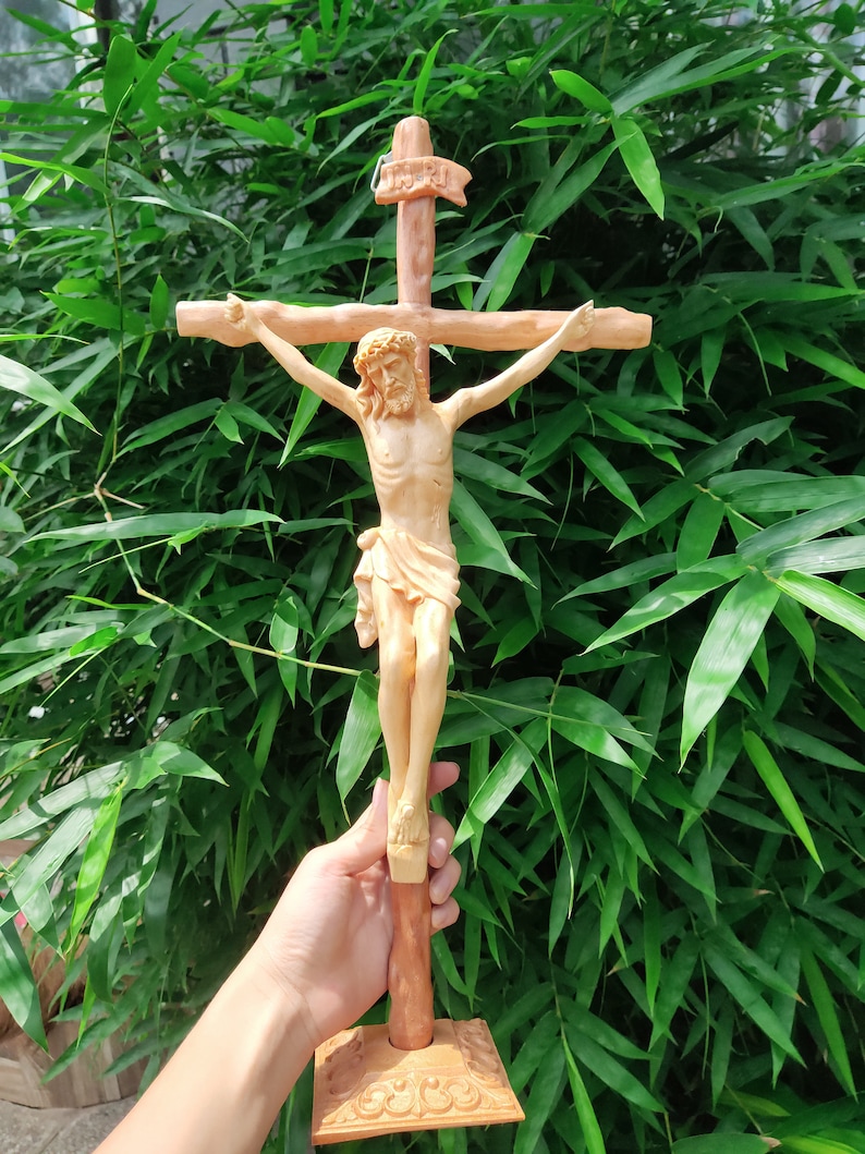 Hand Carved Wooden Christ Crucifixion Catholic Home Altar - Etsy