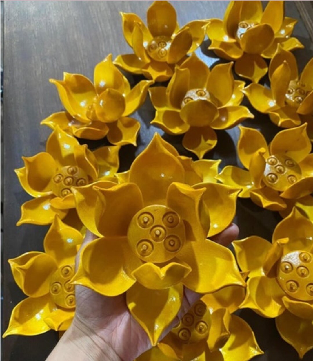 Lotus Flower Made by Jackfruit Wood, Lotus Decoration, Buddha Lotus - Etsy