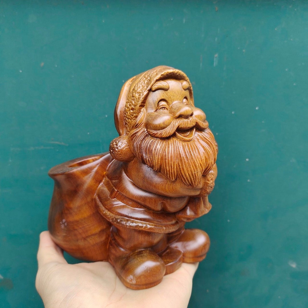 Santa Claus Carring Sack Statue, Merry Christmas Santa Claus Pen Case ...