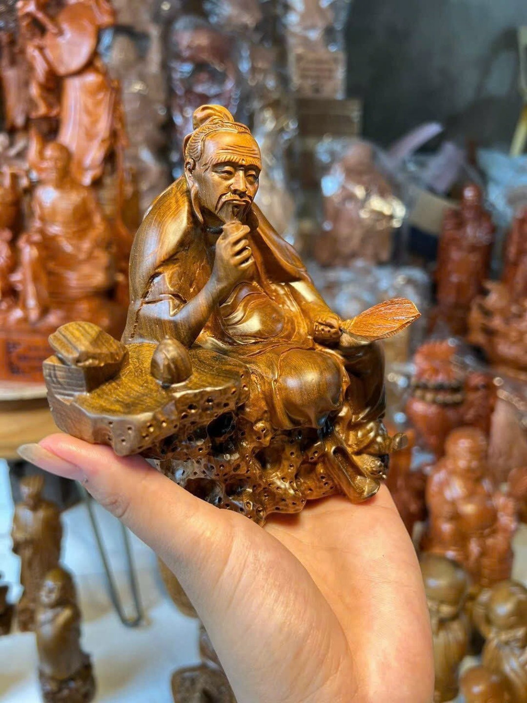 Chinese Tea Master Lu Yu Wooden Statue God of Tea Lu Yu - Etsy