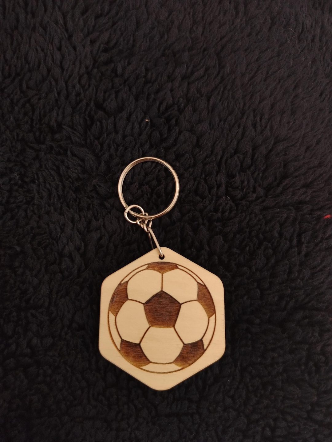 Personalized Wooden Soccer Keychain | Engraved Name, Sports Gift - Etsy