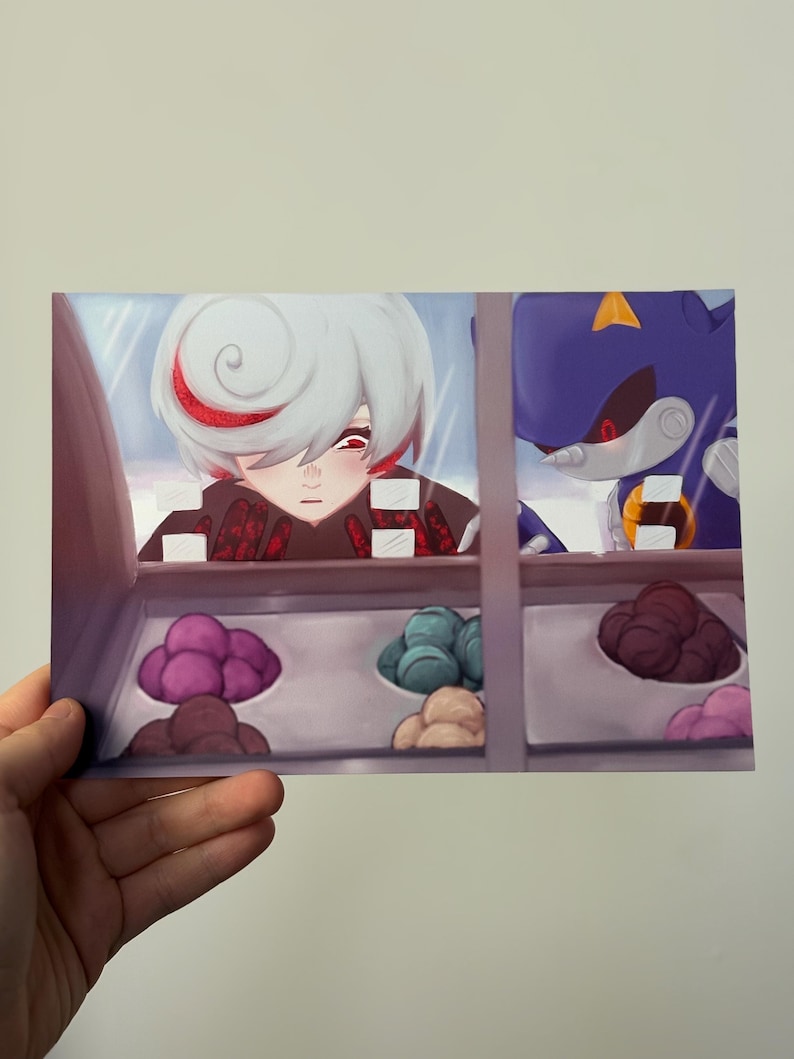 Sage and Metal Sonic Ice Cream Print - Etsy