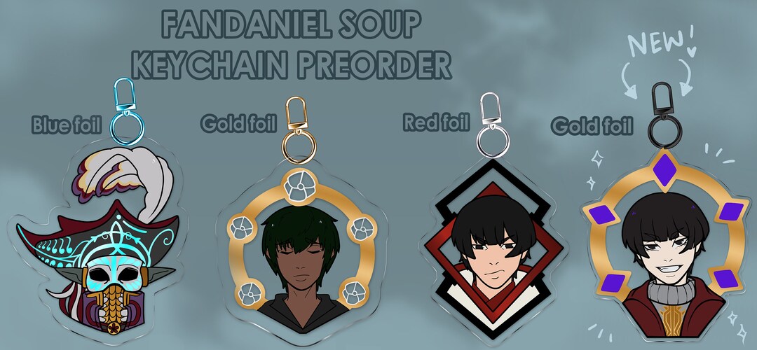 FFXIV fandaniel Soup Coloured Foil Keychains - Etsy