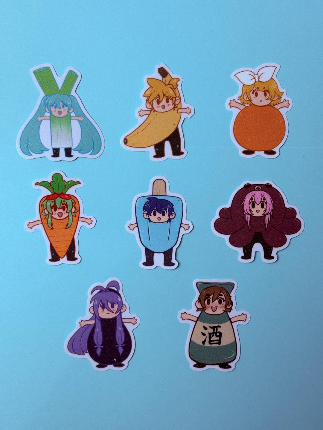VOCALOID Frosted Glitter Stickers || Miku, Len, Rin, Gakupo, Gumi ...