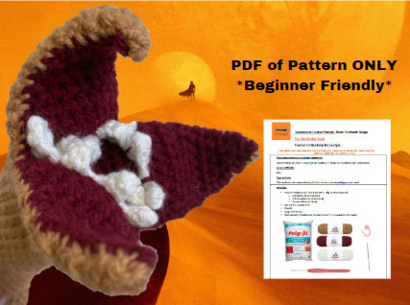 PDF of Dune-inspired Sandworm Crochet Pattern PATTERN ONLY - Etsy