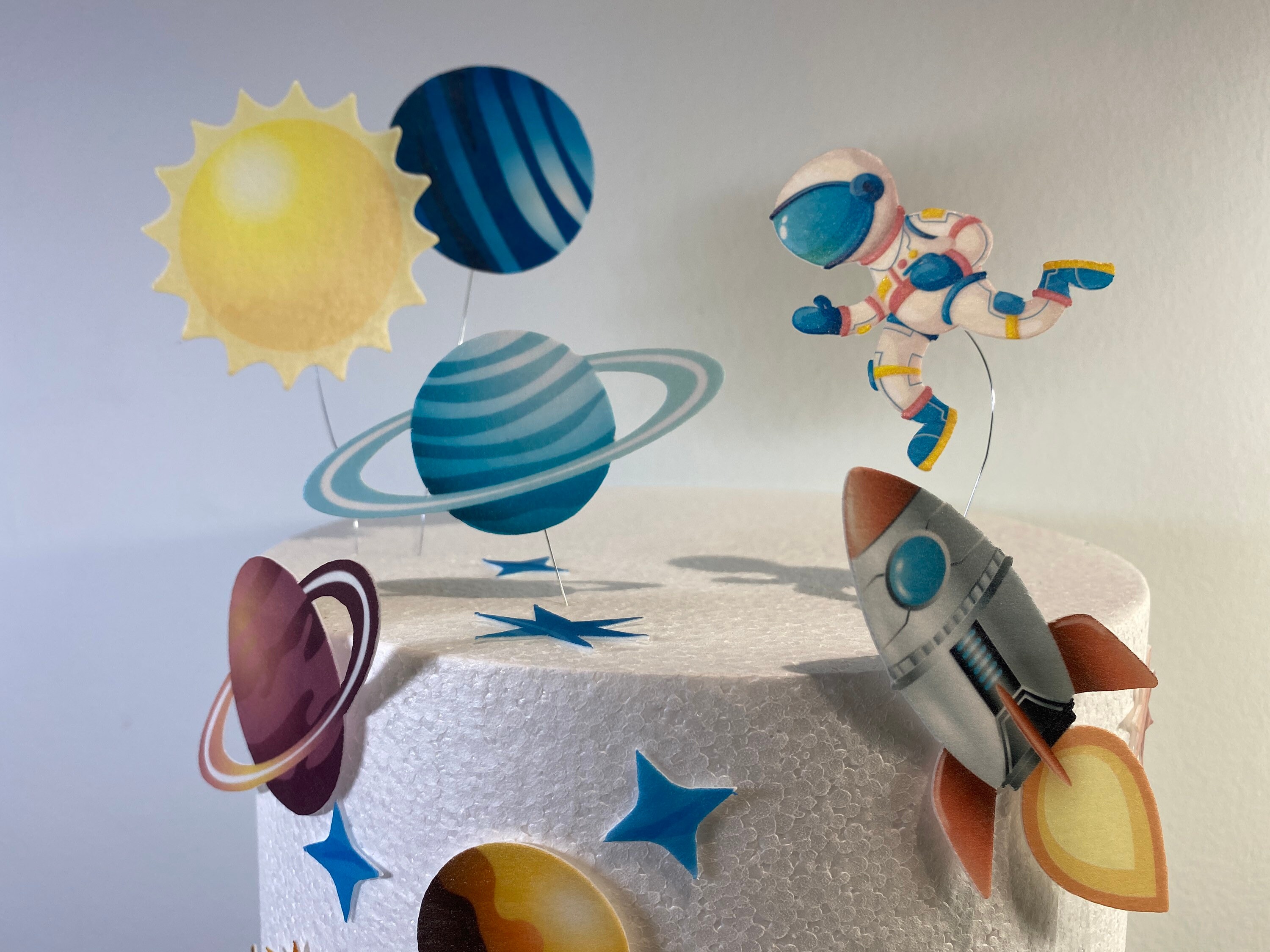 Space Theme Cake Topper Kit Cosmic Theme Birthday Party | Etsy
