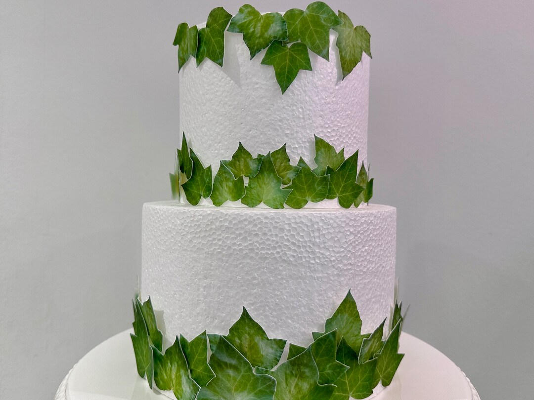 Set of Wafer Paper Ivy Leaves, Made to Order Cake Toppers, Edible Cake ...