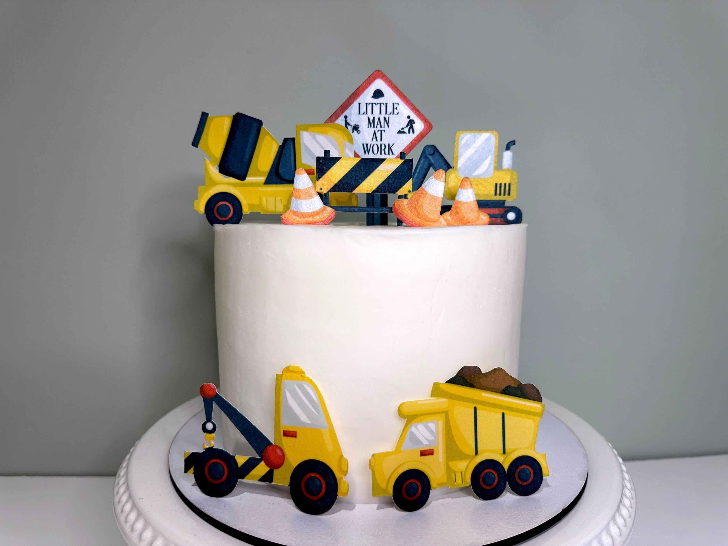 Construction Vehicles - Edible Cake Topper Set. Birthday Cake ...