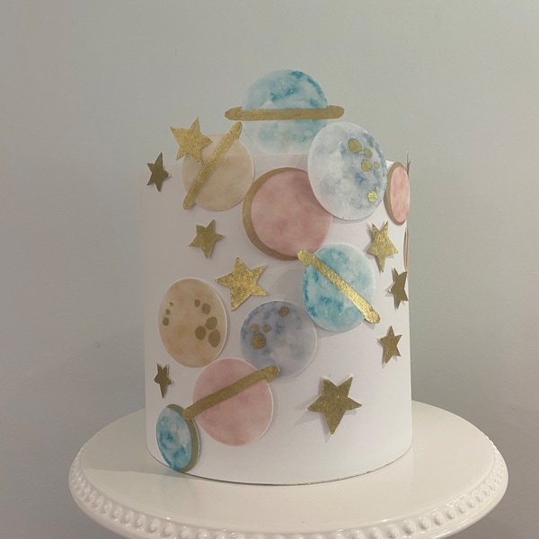 Space Cake Topper - Etsy